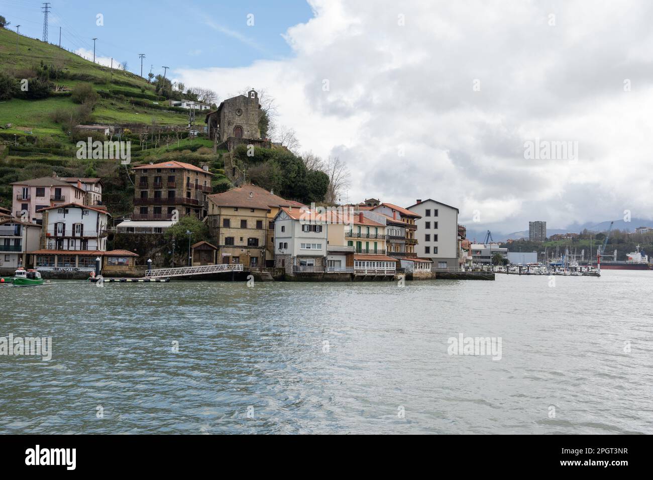 Panorama on Pasaia, pais Basco, from the other side of the river ...