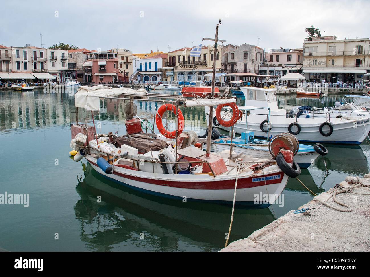 Venetian harbour area Rethymnon, Crete, Greece Stock Photo - Alamy