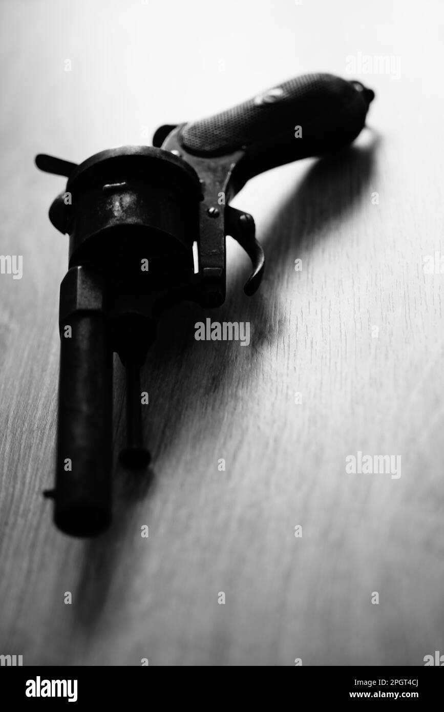 Pistol gun thriller book cover design photo with dramatic dark and ...