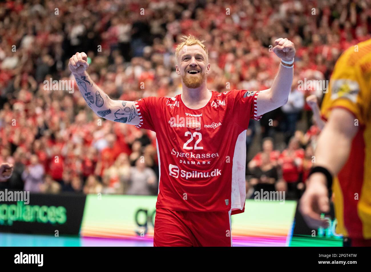 Aalborg, Denmark. 23rd Mar, 2023. Rene Antonsen (22) of Aalborg ...