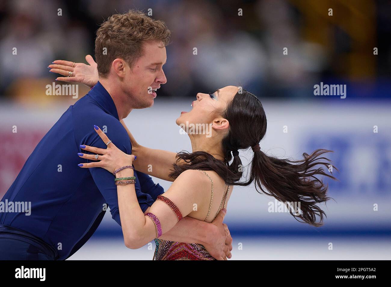 Saitama, Japan. 24th Mar, 2023. Madison Chock/Evan Bates (L) of the ...