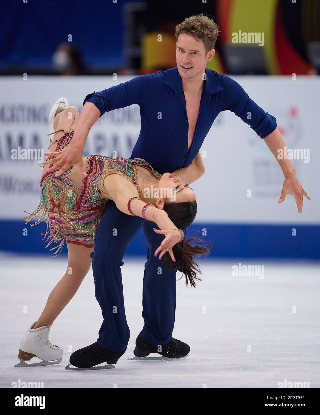 Saitama, Japan. 24th Mar, 2023. Madison Chock/Evan Bates (R) of the ...