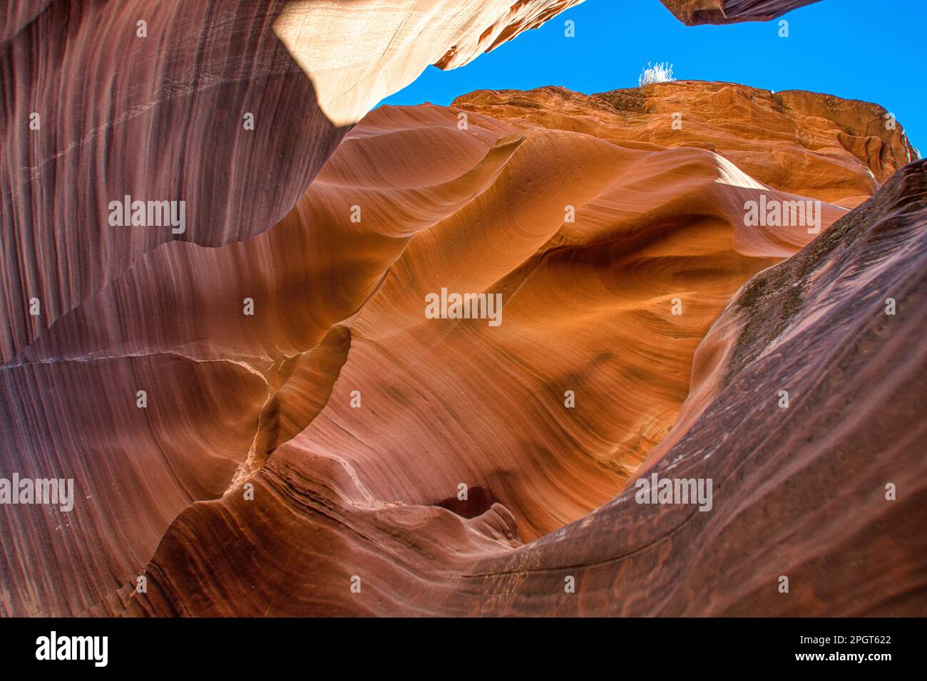 Spectacular aerial view of the majestic Antelope Canyon, located in ...