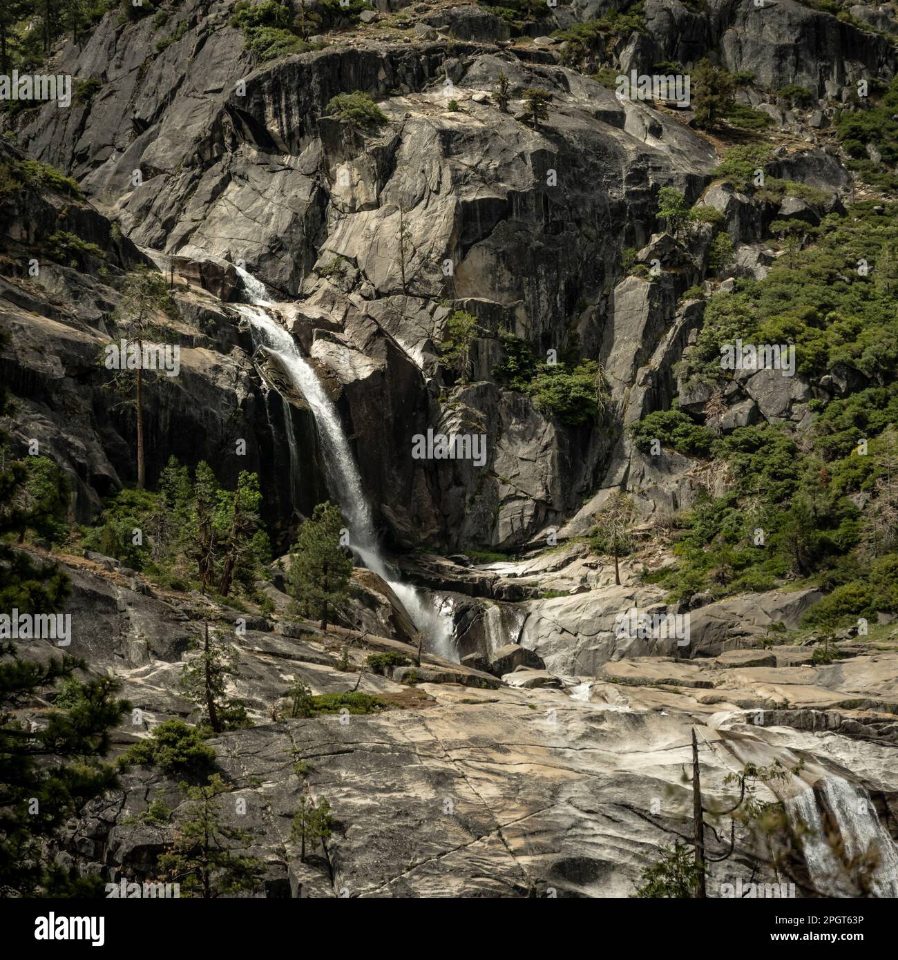 Unknown Water Fall Drops Down The Cliff Walls Of The Grand Canyon Of ...