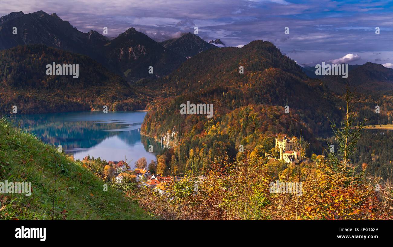 Hohenschwangau Castle View from Neuschwanstein Castle,19th Century Neo ...