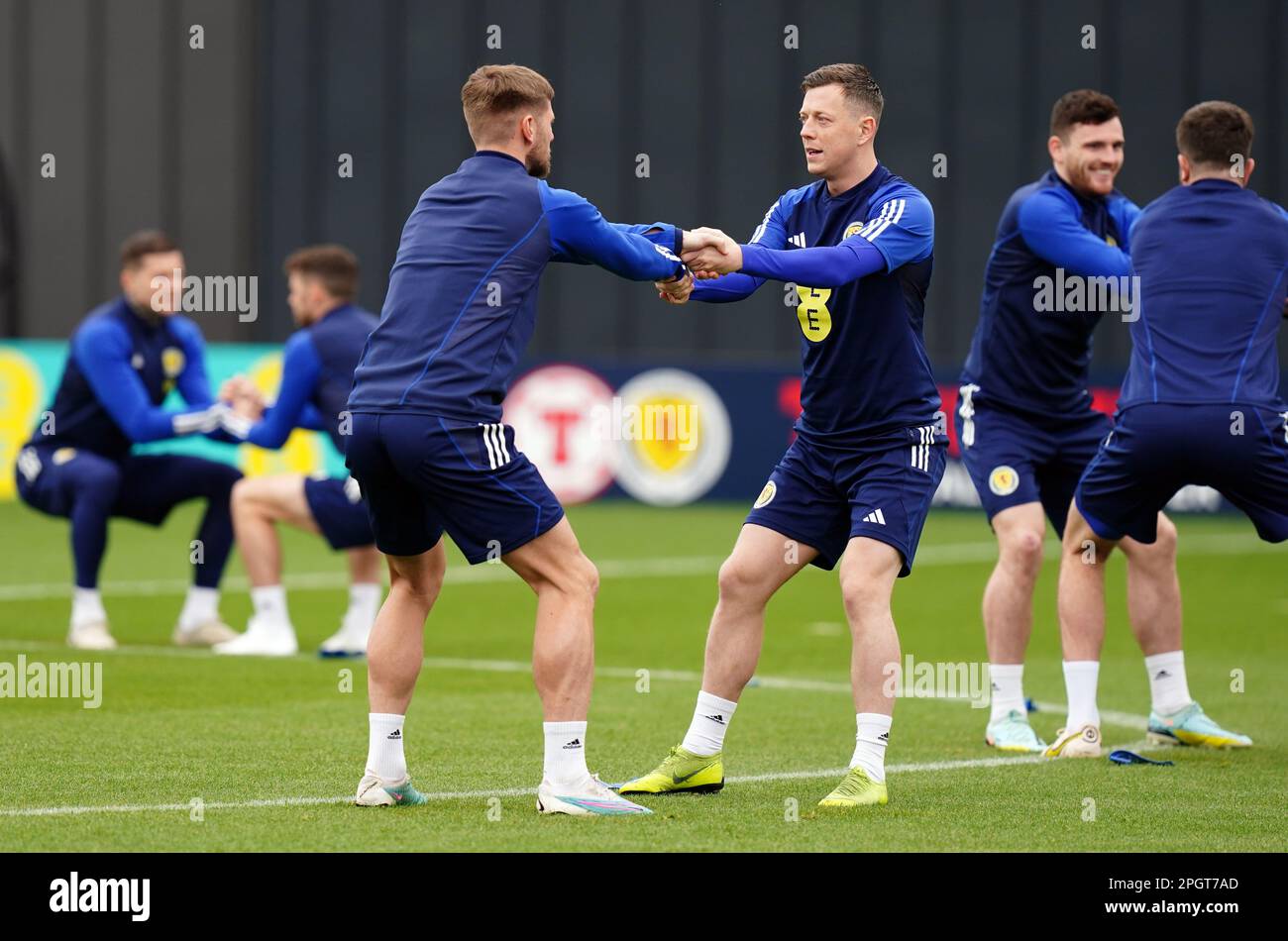 Scotland's Callum McGregor during a training session at Lesser Hampden ...