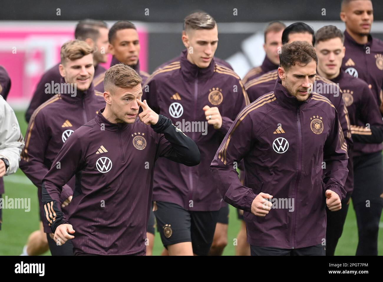 Frankfurt. Germany, March 24th, 2023 front from left: Joshua KIMMICH ...