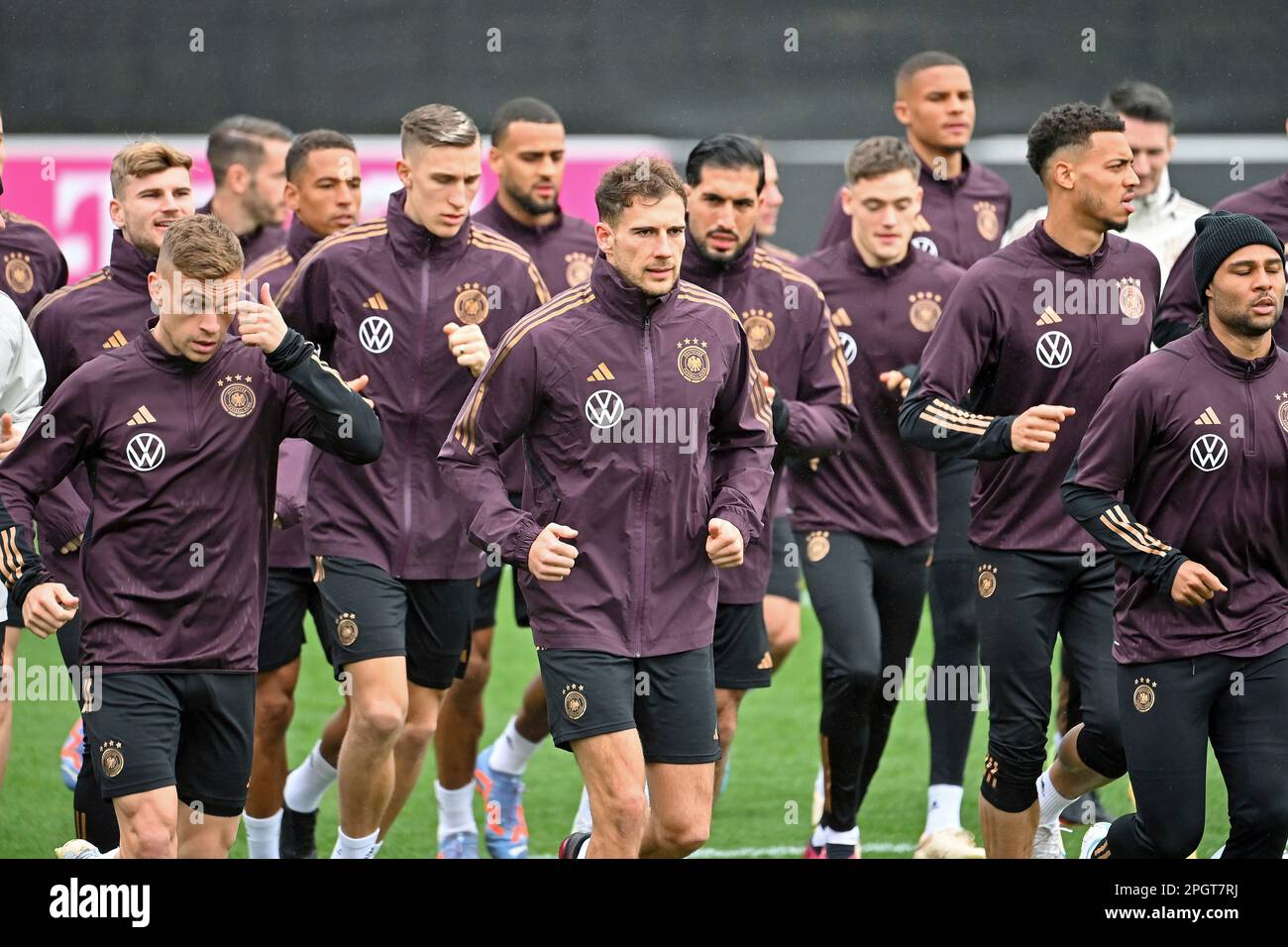 Frankfurt. Germany, March 24th, 2023 front from left: Joshua KIMMICH ...