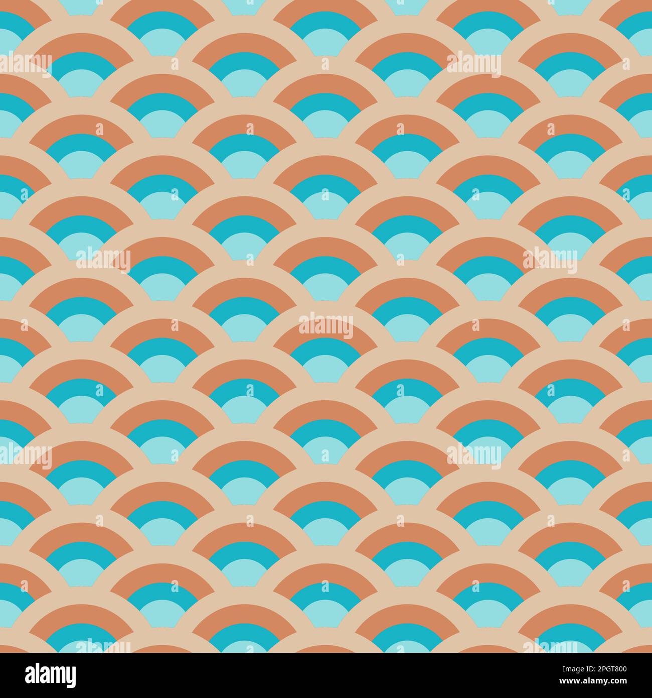 Scallop shape seamless repeating patter Stock Photo - Alamy