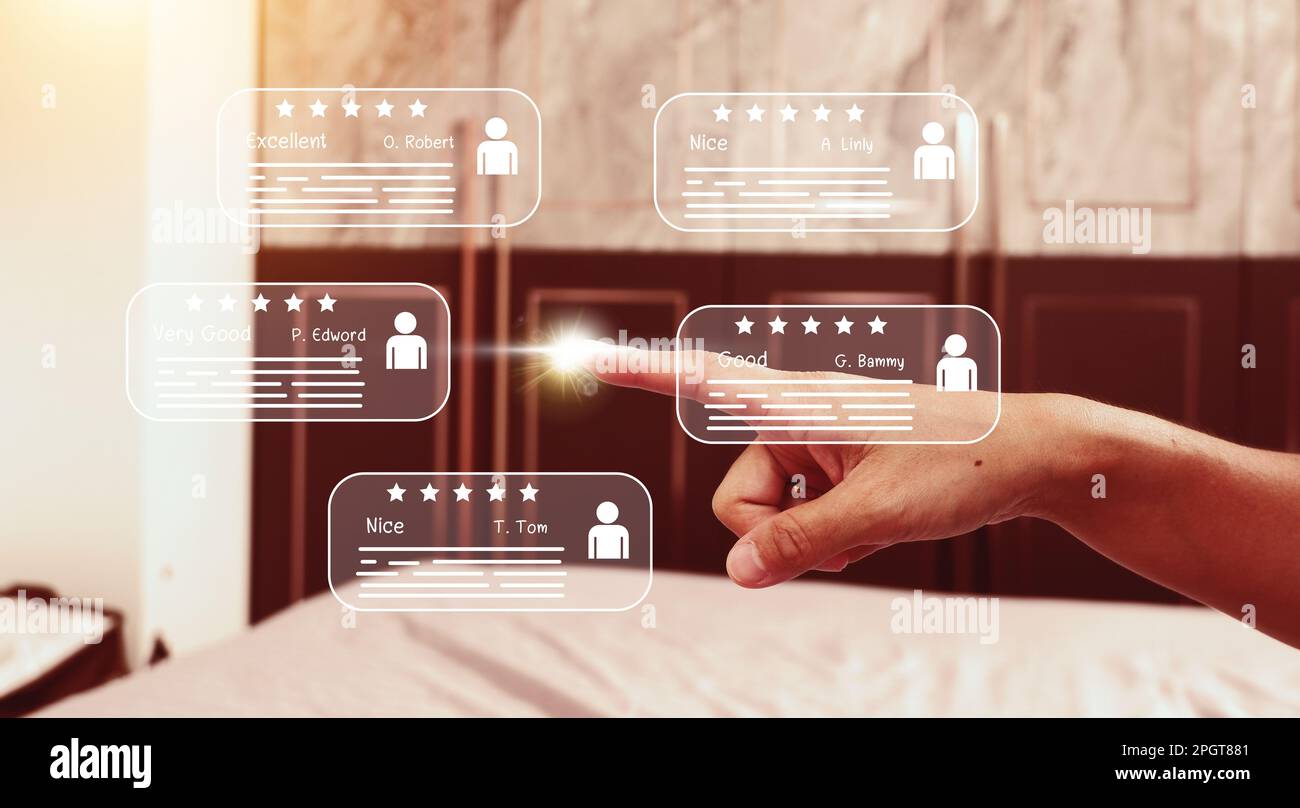 Users rate the service experience on the online application Concept ...
