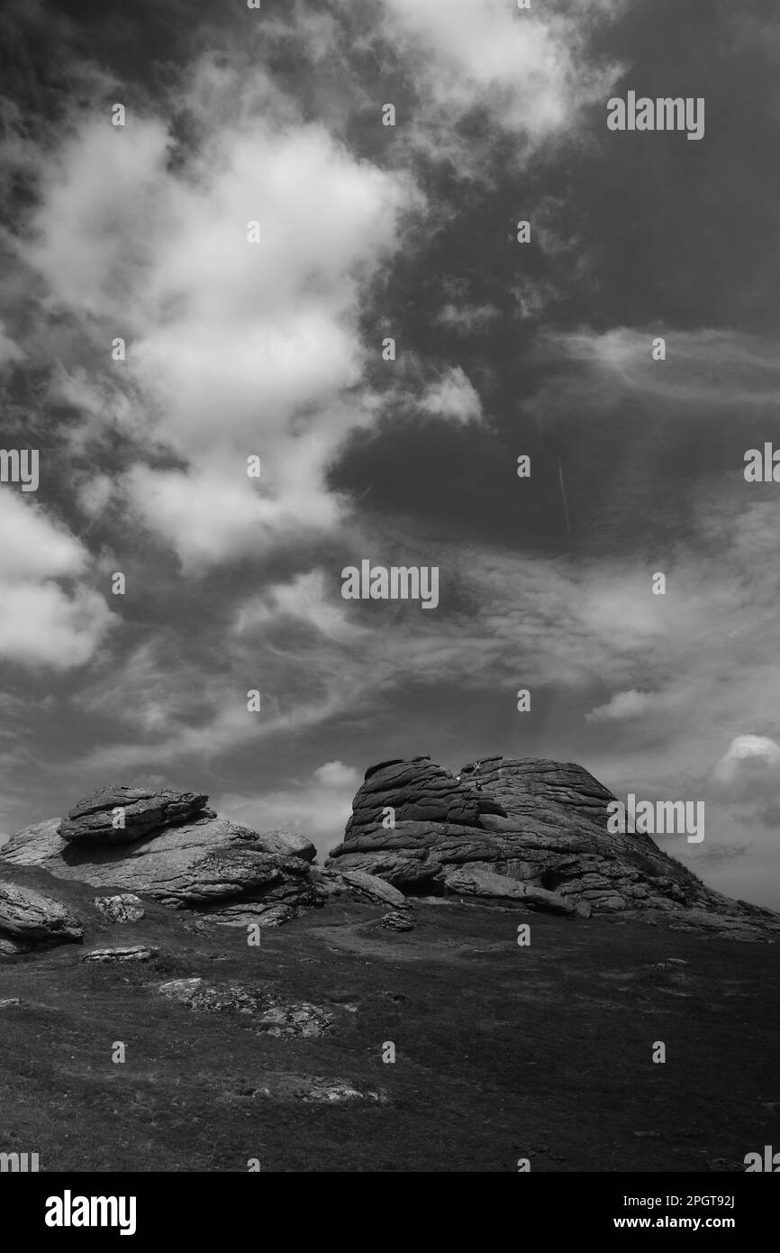 Views of Haytor rocks in Dartmoor National Park Stock Photo - Alamy