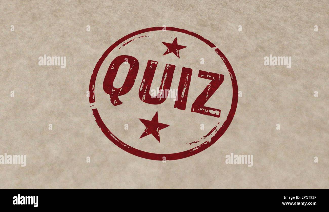 Quiz stamp icons in few color versions. Competition question and answer ...