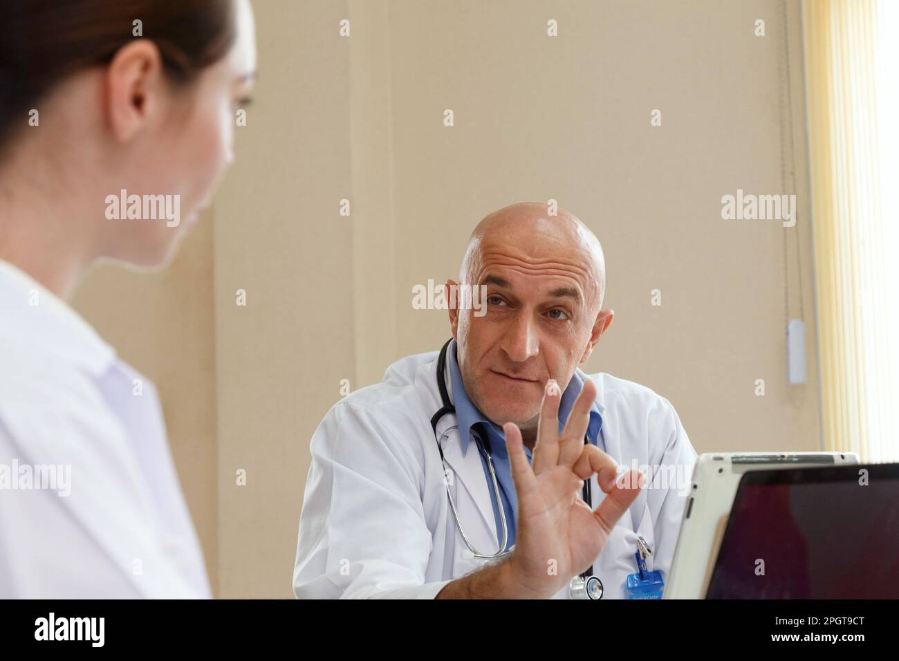 Team doctor talking and discussing in surgery treatment patient’s case ...