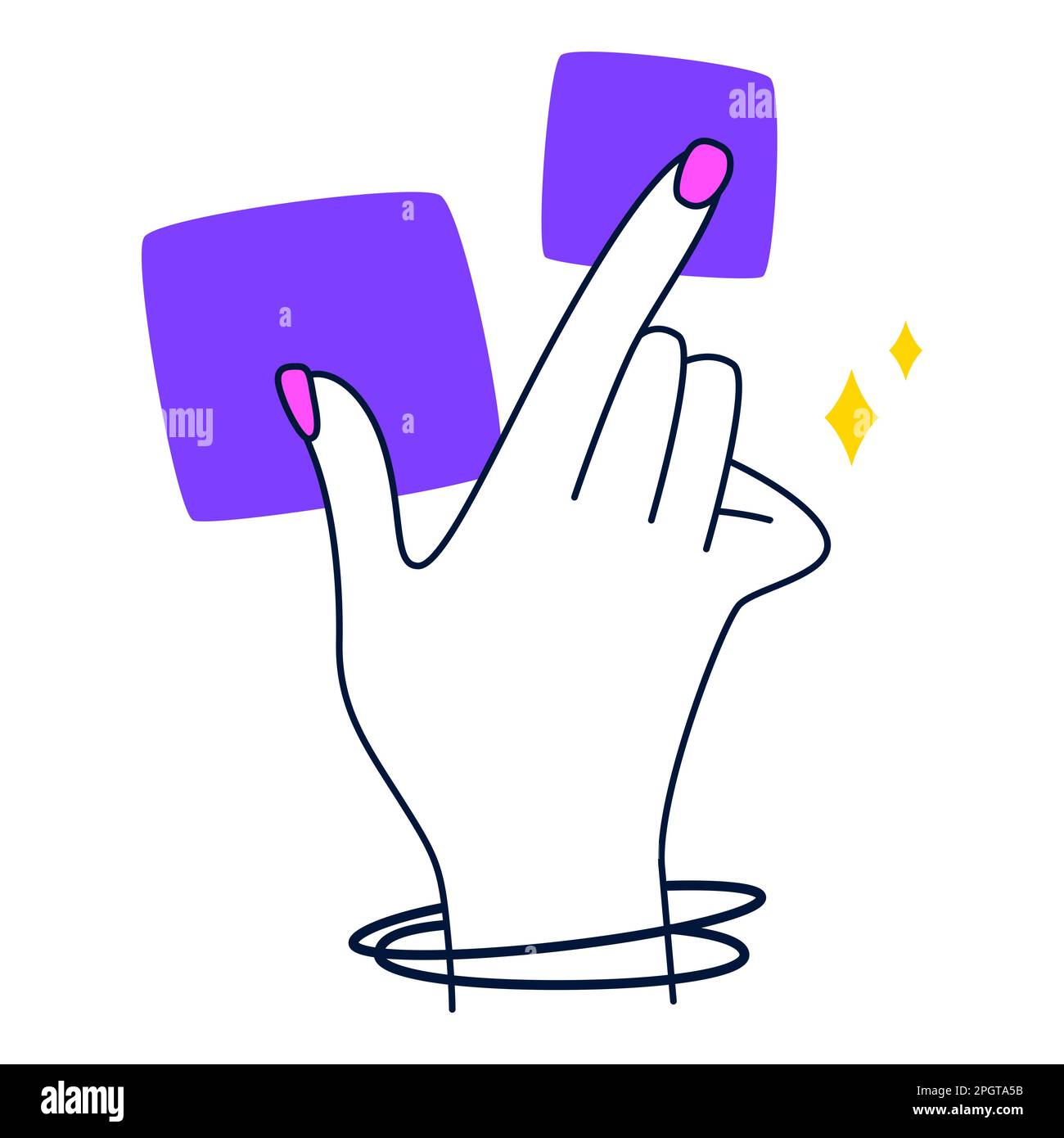 Female finger touching smart Cut Out Stock Images & Pictures - Alamy