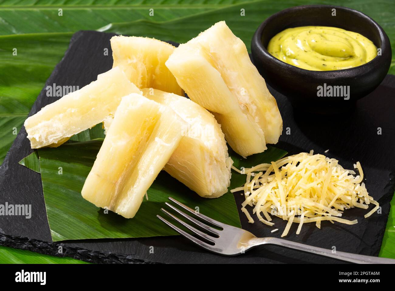 Cooked Manihot Esculenta (mandioca, Yuca, Brazilian Rice Paddy Stock ...