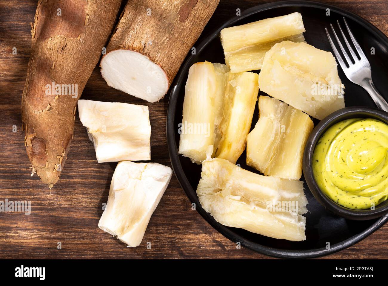 Cooked Manihot Esculenta (mandioca, Yuca, Brazilian Rice Paddy Stock ...