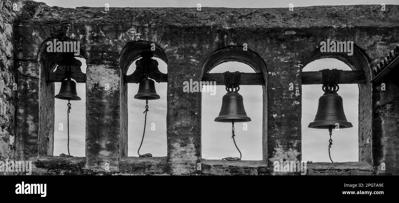 Bells hang Black and White Stock Photos & Images - Alamy