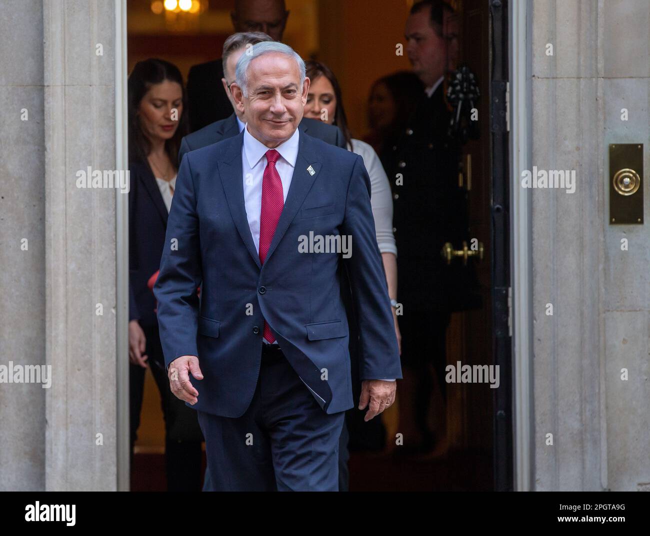 London, England, UK. 24th Mar, 2023. Prime Minister of Israel Benjamin ...