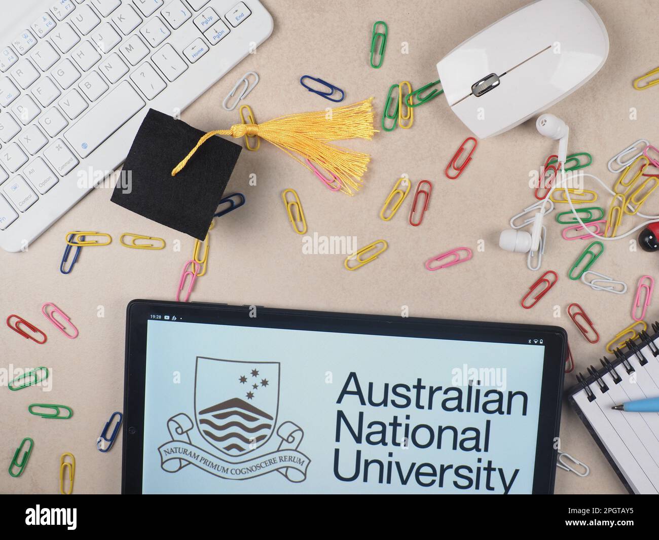 In this photo illustration, Australian National University (ANU) logo ...