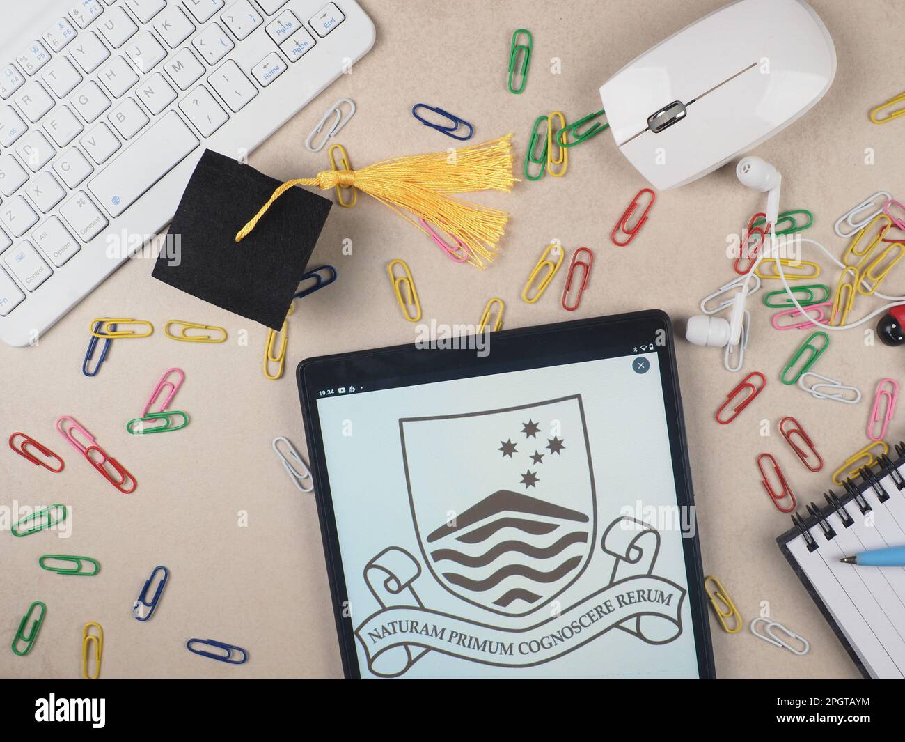 In this photo illustration, Australian National University (ANU) logo ...