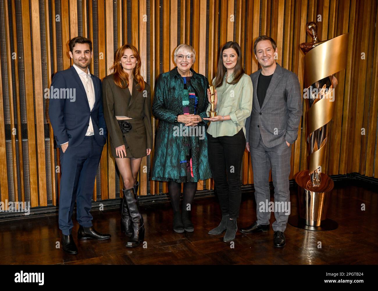 Berlin, Germany. 24th Mar, 2023. Lucas Reiber (l-r), actor, Lea van ...
