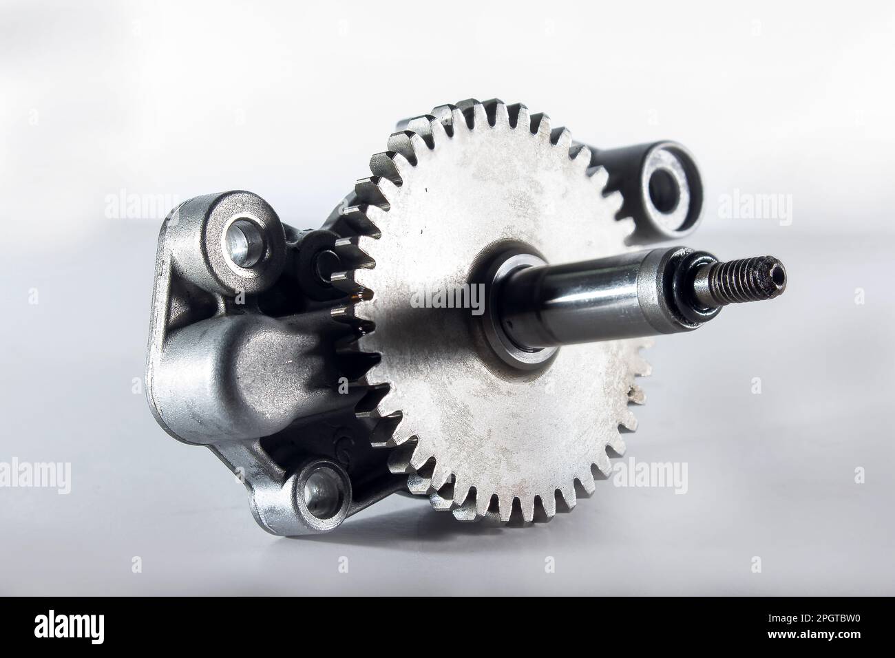 Old motorcycle spare parts on a white background. Motorcycle parts that ...