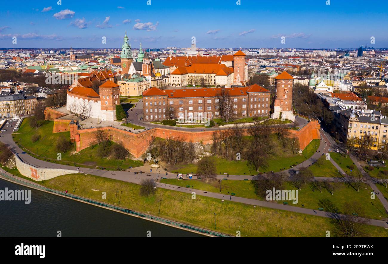 View from the dragon of Wawel Castle, Krakow, Poland Stock Photo - Alamy