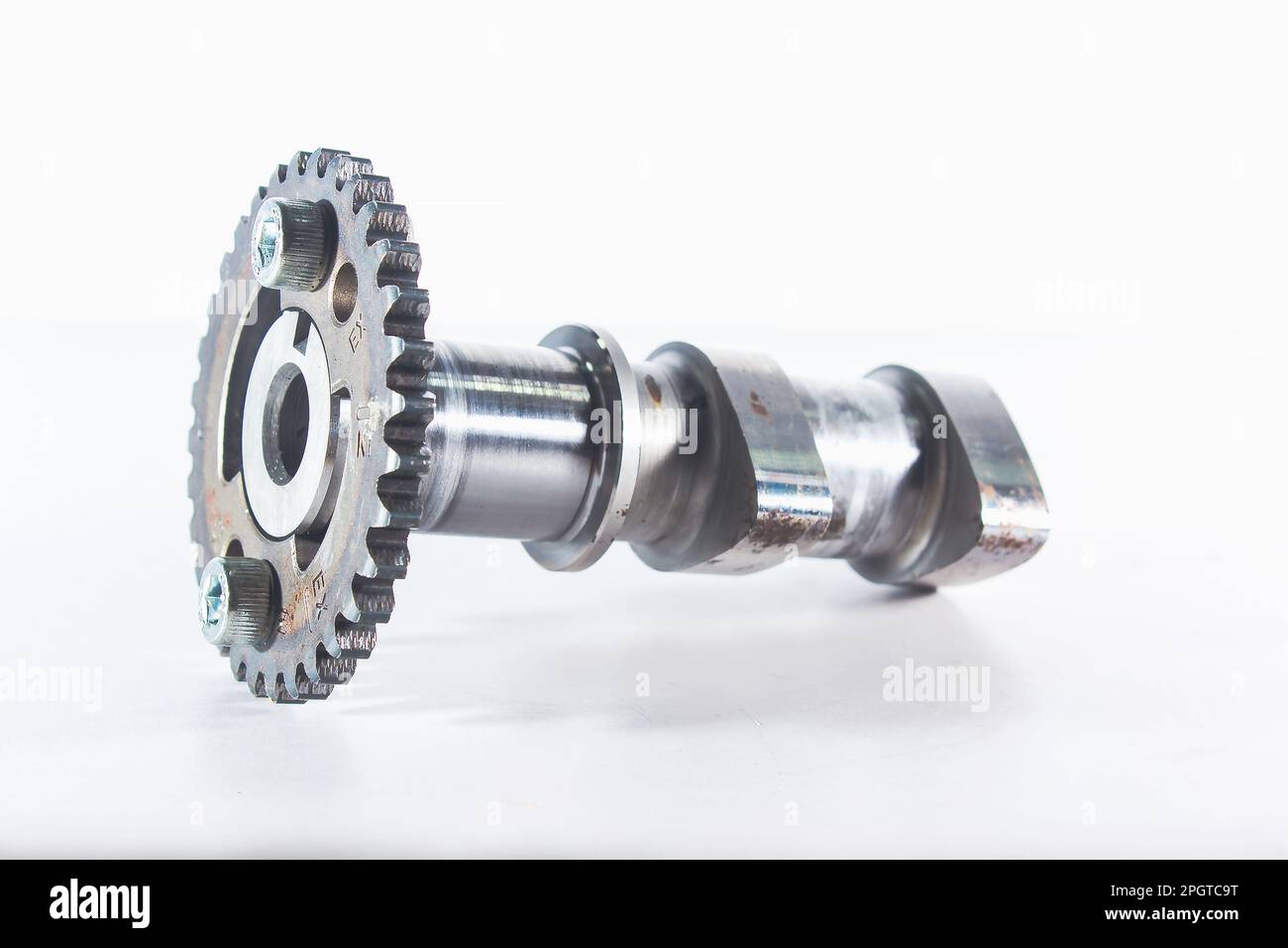 Old motorcycle spare parts on a white background. Motorcycle parts that ...