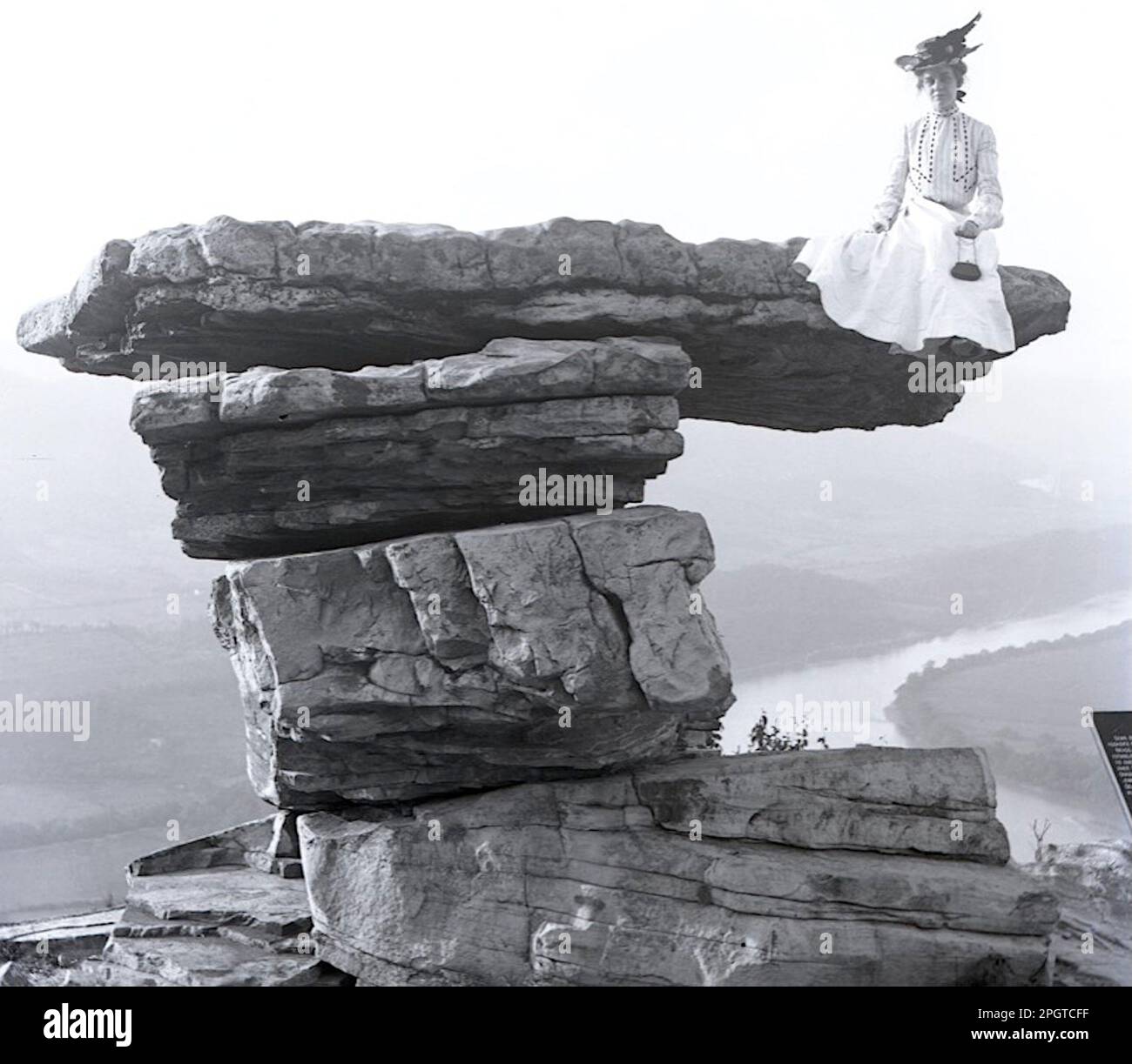 Umbrella Rock, Lookout Mountain, Tennessee, USA - Retro-Vintage ...
