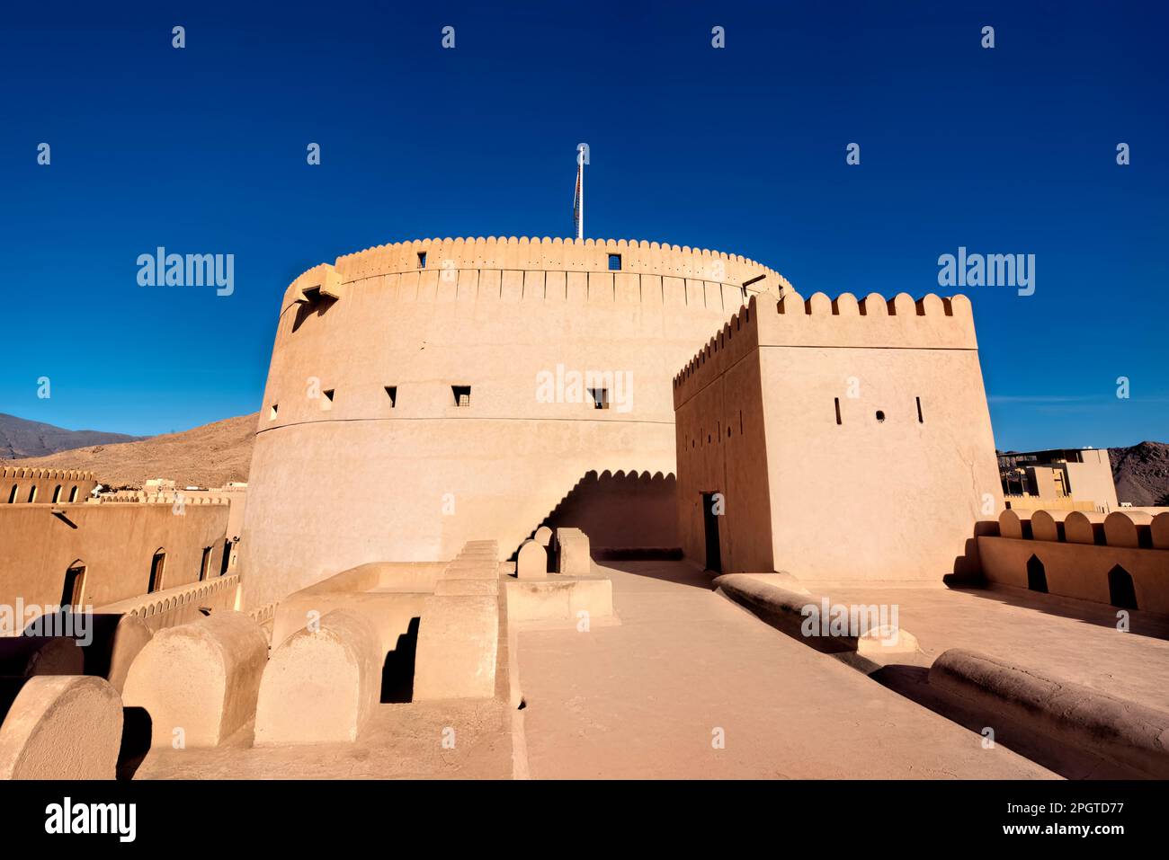 Interior of the Nizwa Fort, Nizwa, Oman Stock Photo - Alamy