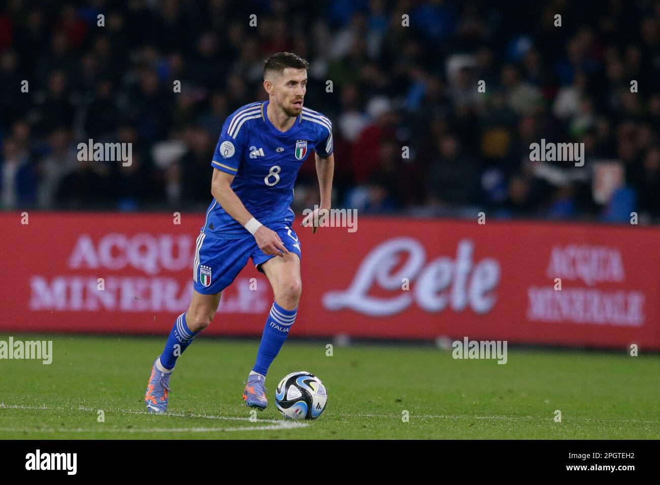 Italian's midfielder Jorginho (Arsenal) controls the ball during ...