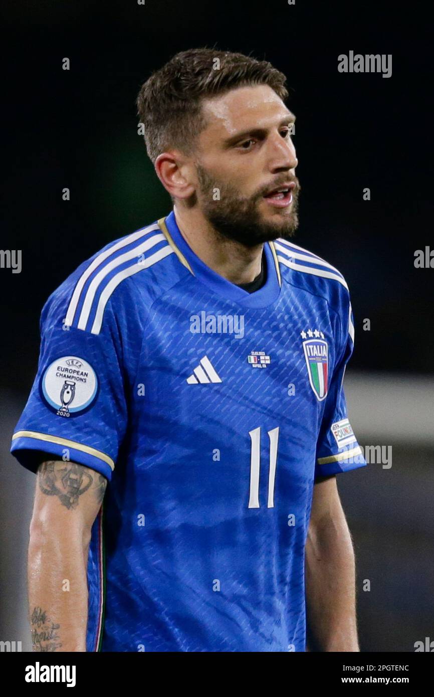 Italian's forward Domenico Berardi (Sassuolo) looks during European ...