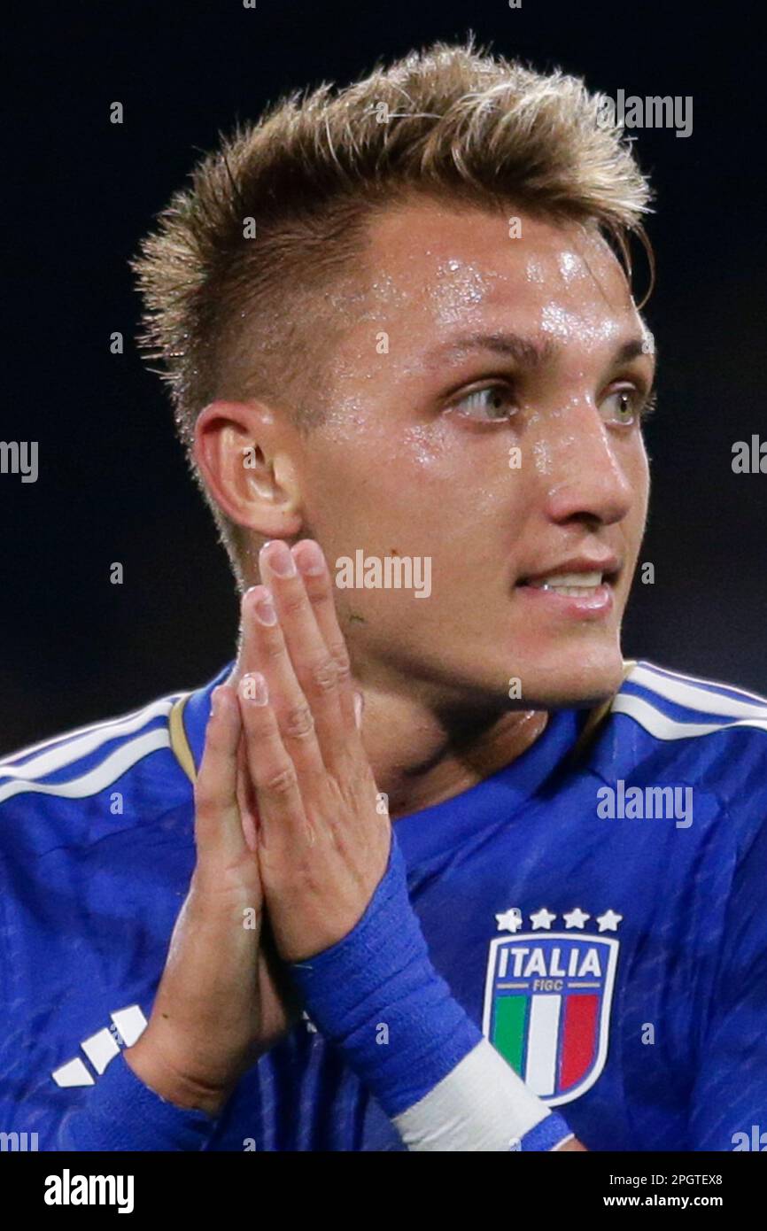 Italian's forward Mateo Retegui (Tigre) gesticulate during European ...