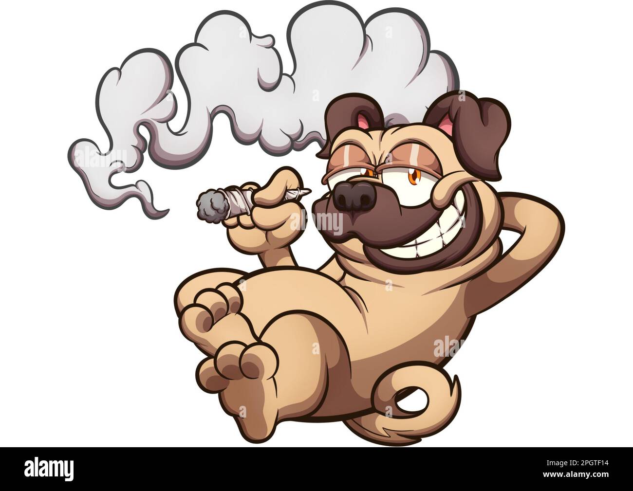 Dog smoking cartoon hi-res stock photography and images - Alamy