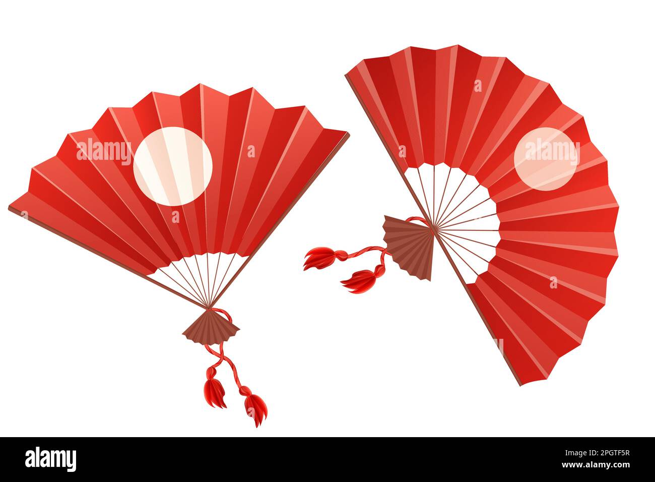 Japan traditional fan, hand accessory with wooden details with fringe ...