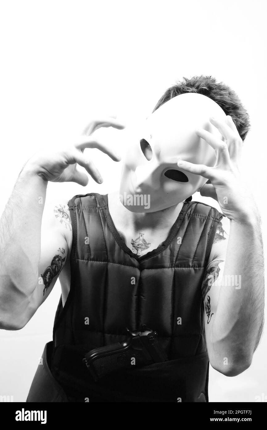 Wearing face shield Black and White Stock Photos & Images - Alamy