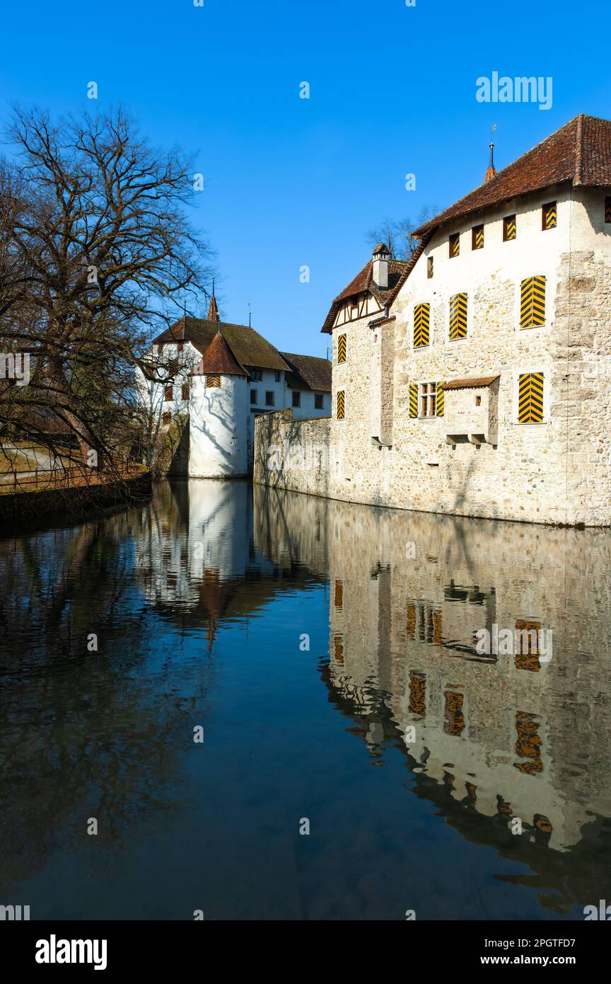 Hallwyl Castle in the municipality of Seengen, canton Aargau, is one of ...