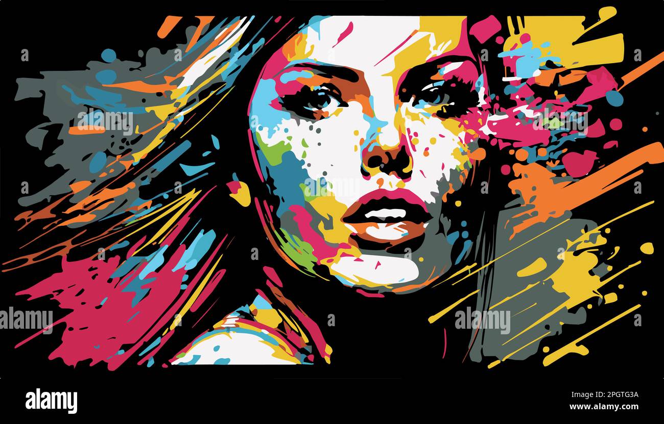 Woman spray paint Stock Vector Images - Alamy