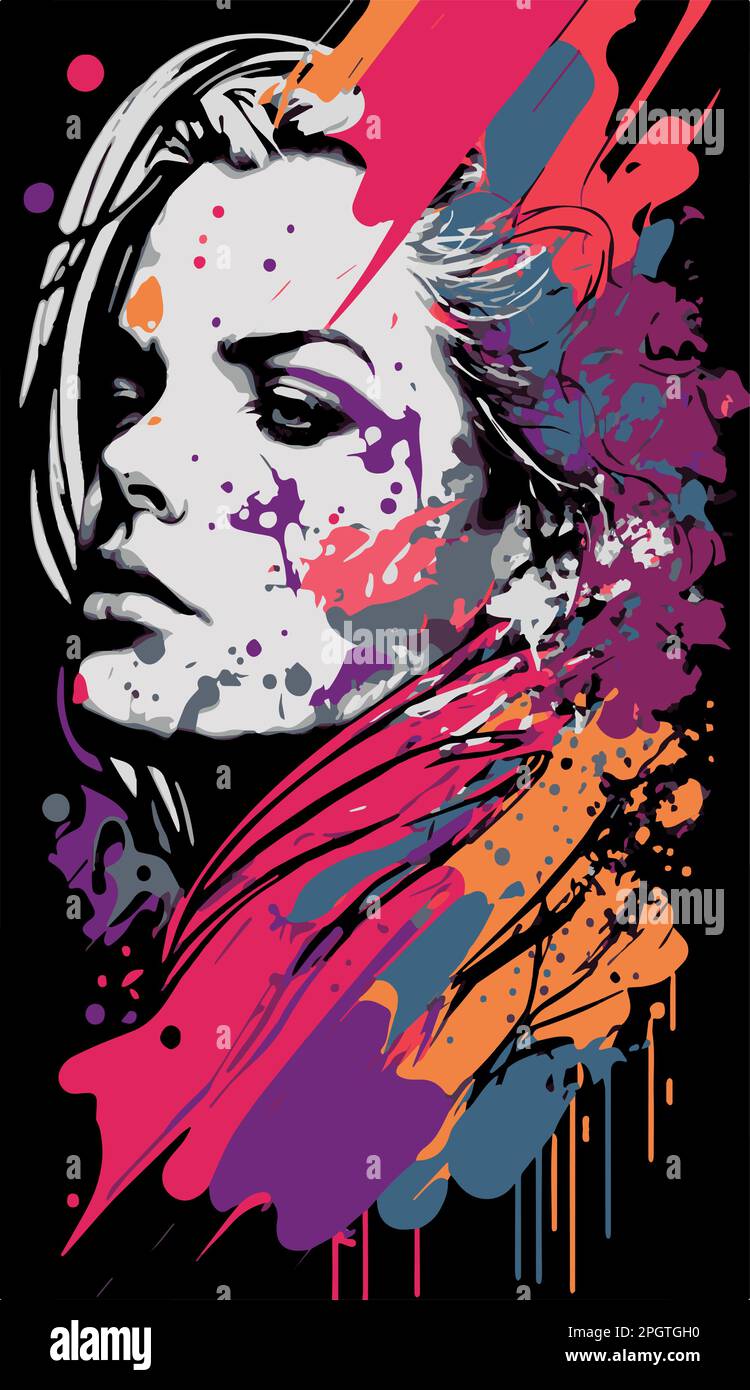 Girl Splatter Art