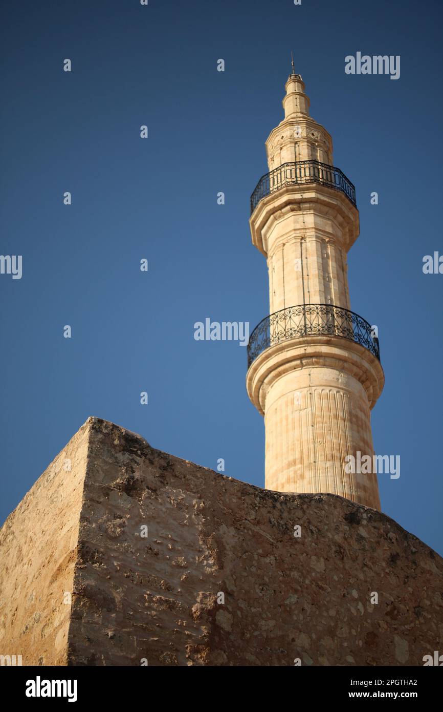 A vertical view of the majestic and towering Moschea Neratze mosque ...