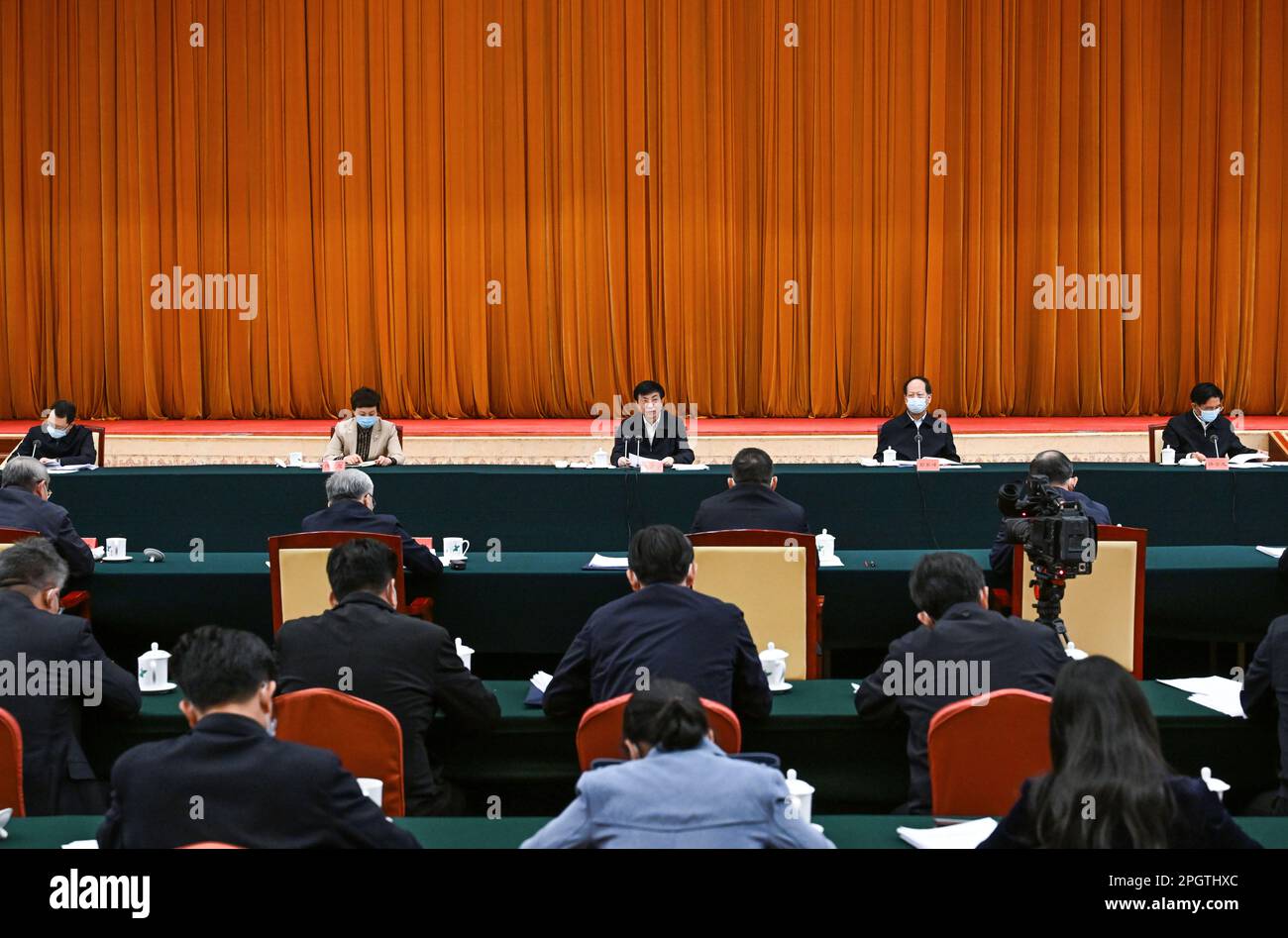 Beijing, China. 24th Mar, 2023. Wang Huning, a member of the Standing ...