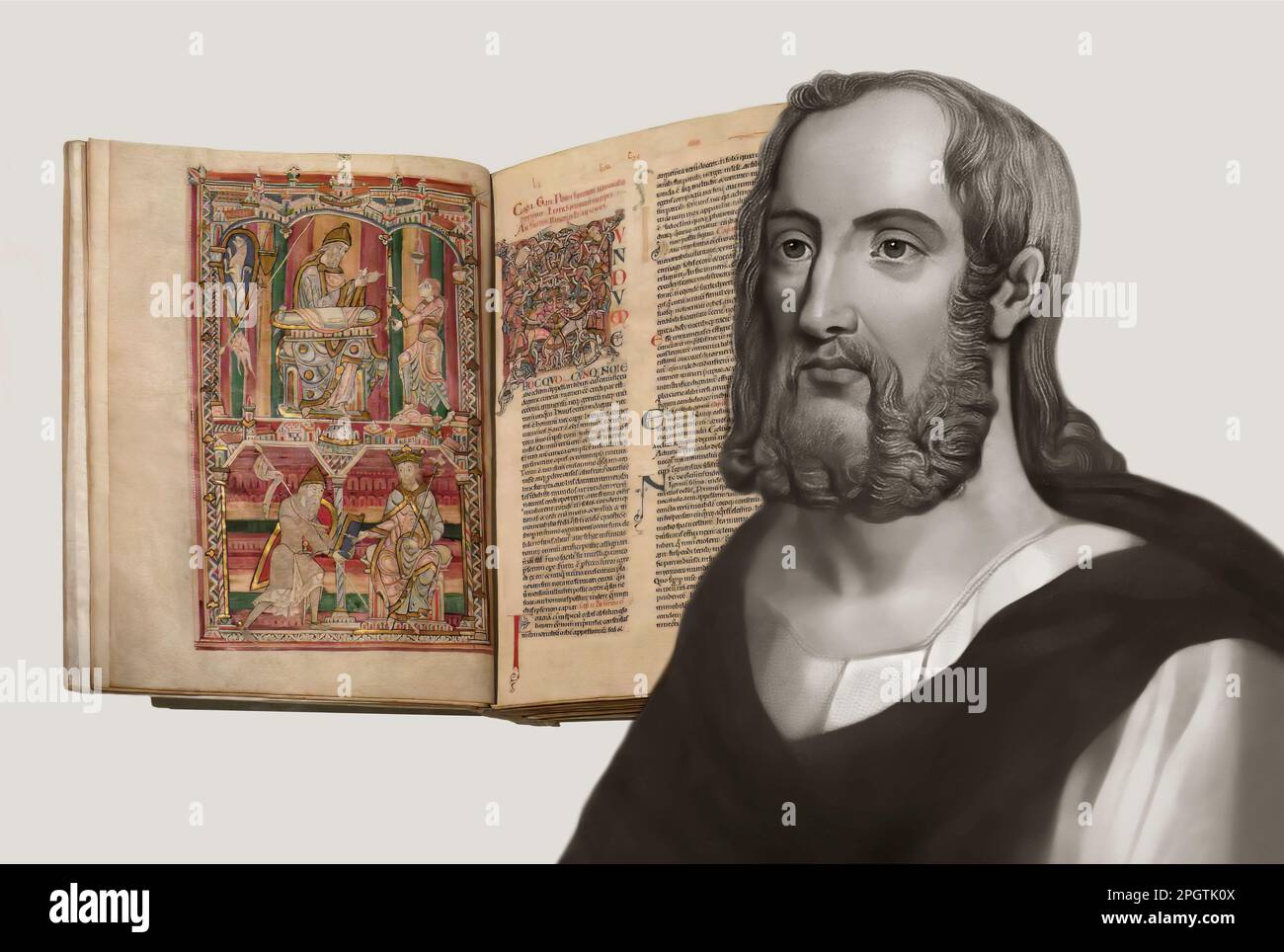 Gaius Plinius Secundus, AD 23/24 – 79, called Pliny the Elder, Roman author, a page from ...