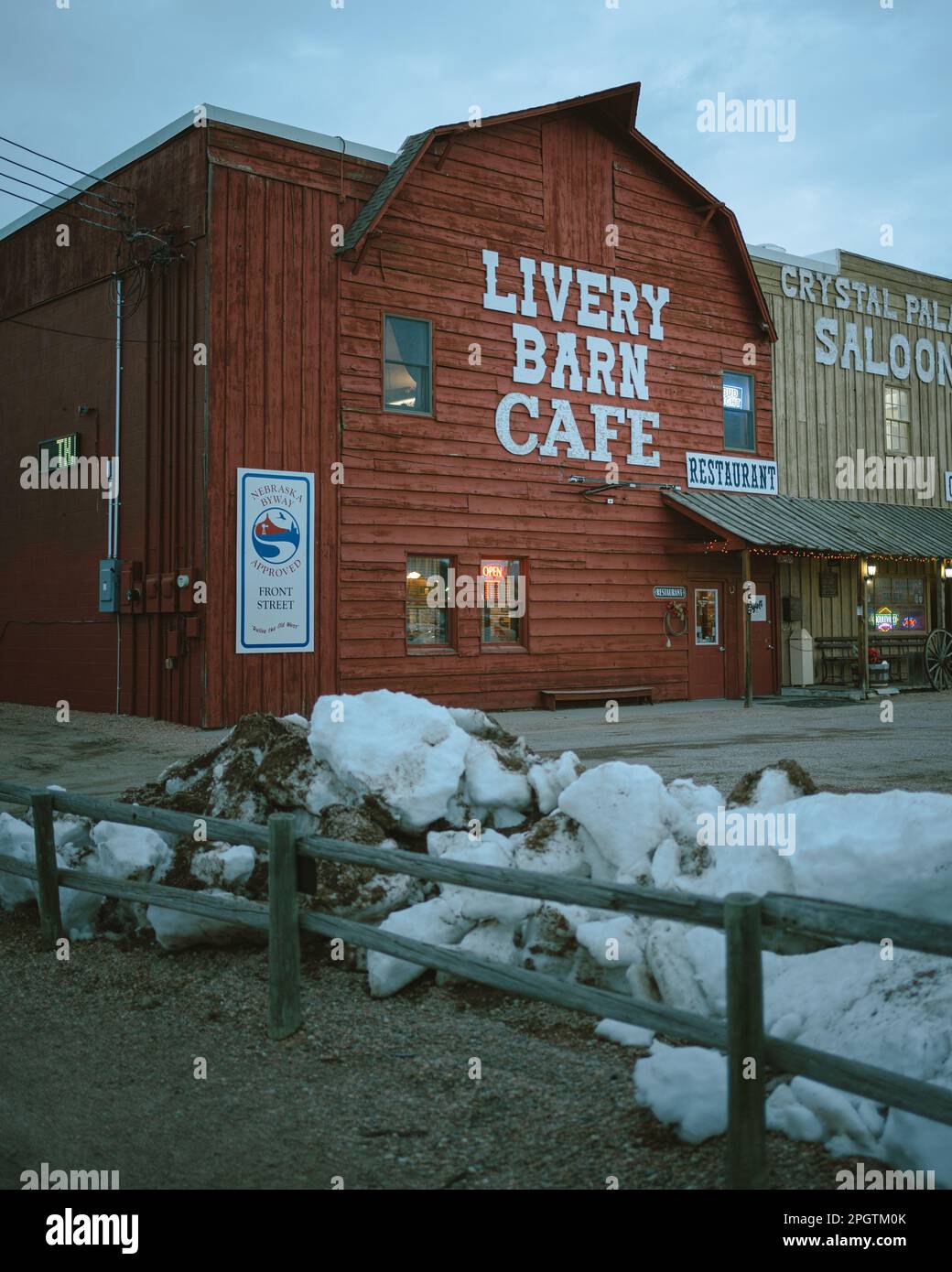 Livery Barn Cafe sign at Front Street Steakhouse & Crystal Palace ...