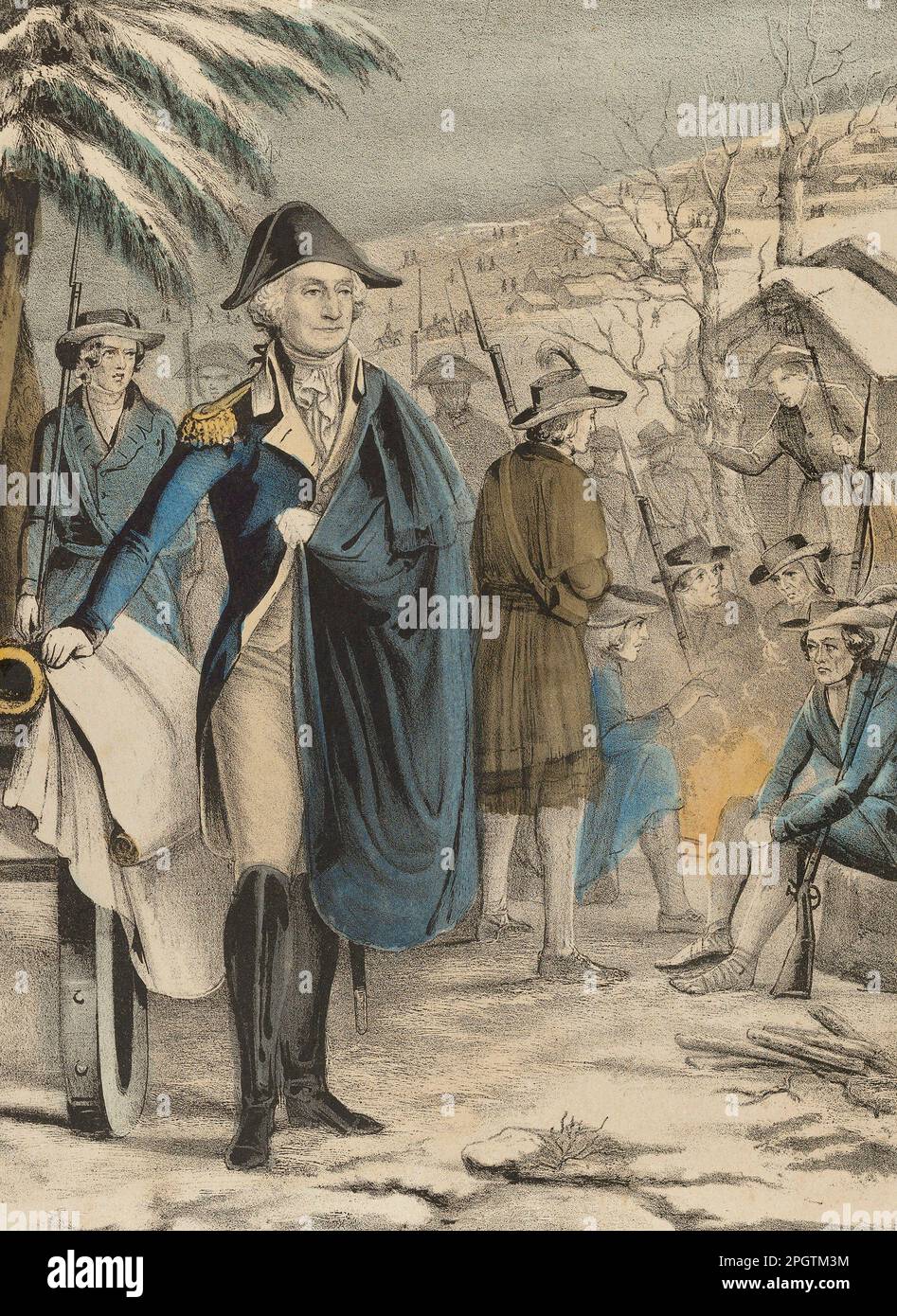 Portrait of GeorgeWashington at Valley Forge ( 1732 - 1799 )- December ...