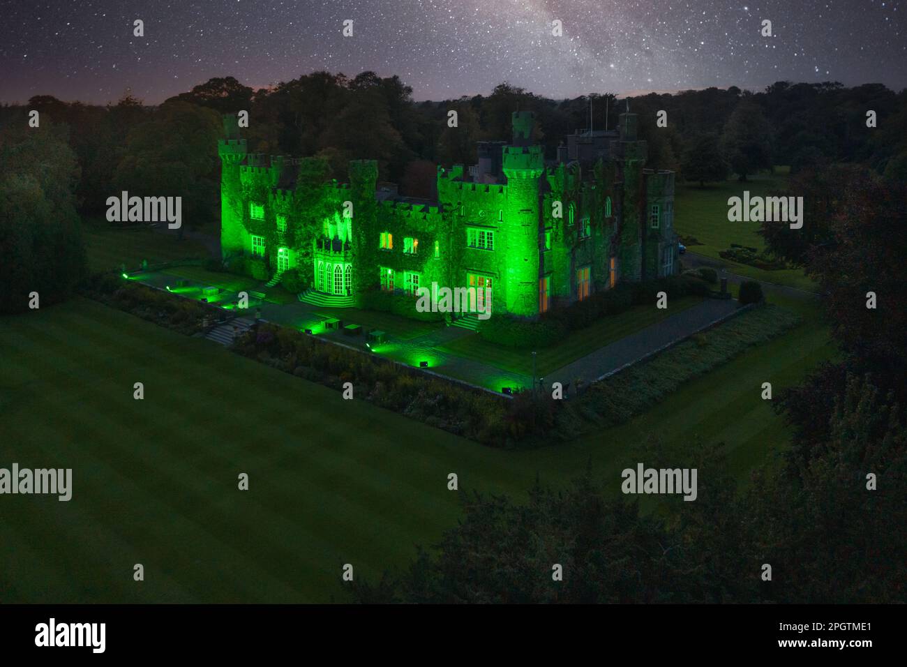 Castleknock, Dublin / Ireland : Aerial view of Luttrellstown Castle ...