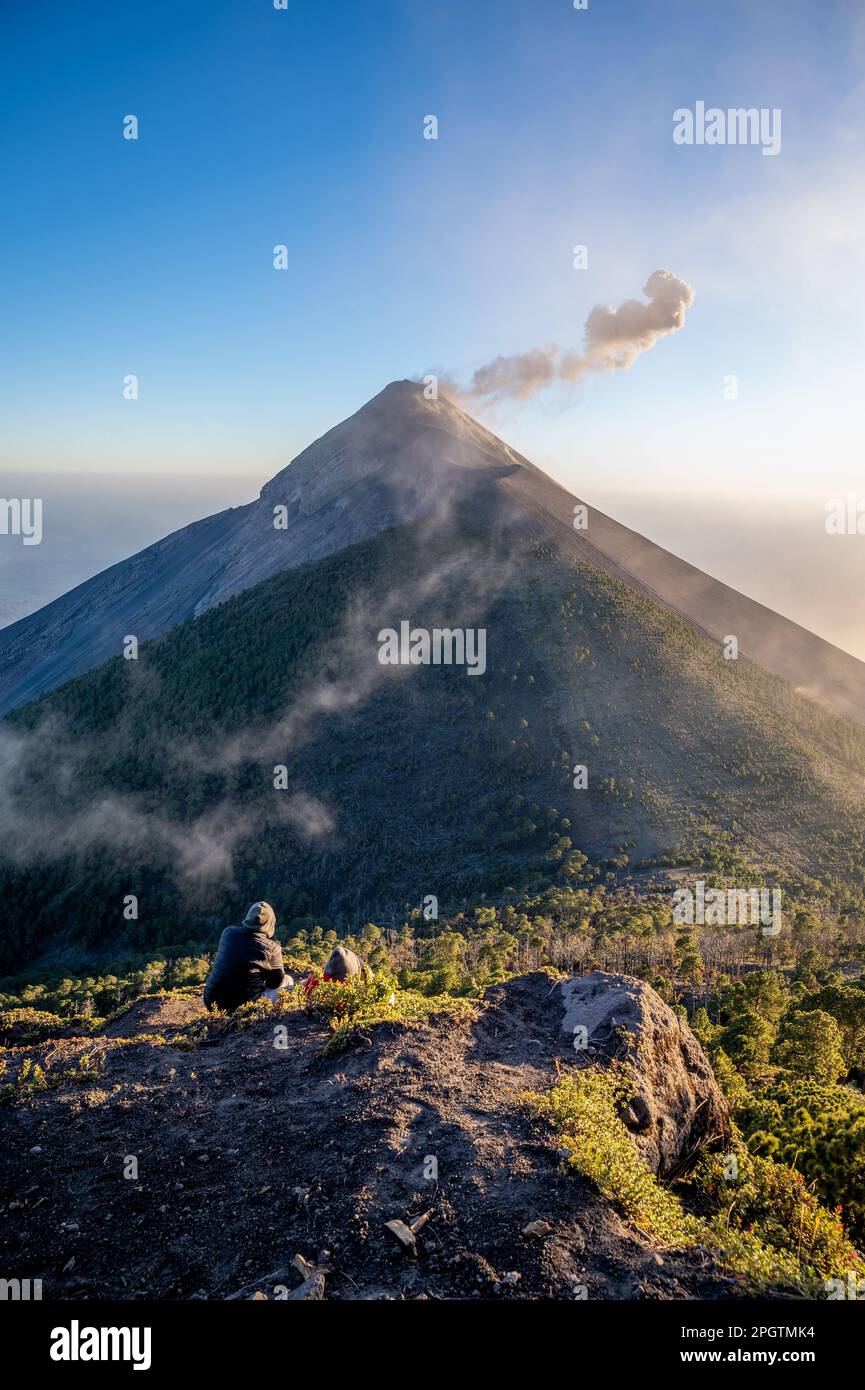 Fuego Volcano Landscape in Guatemala Stock Photo - Alamy