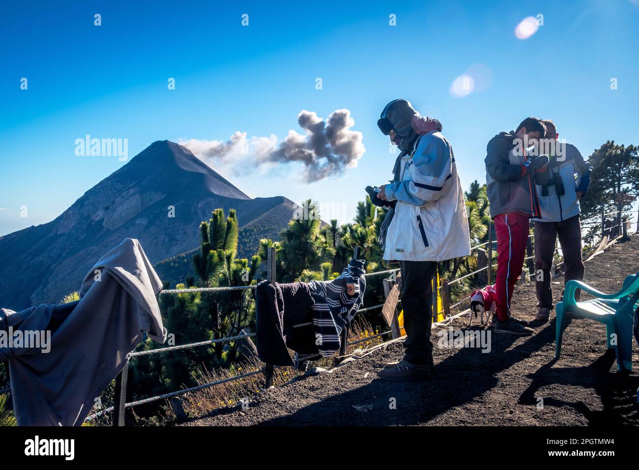 Hiking Acatenango Volcano in Guatemala Stock Photo - Alamy