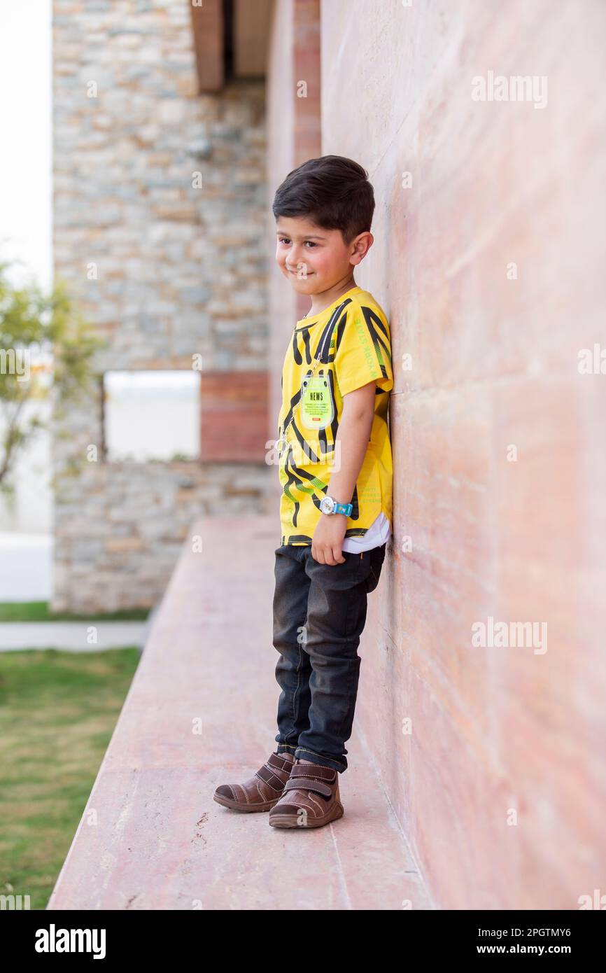 Islamabad, Pakistan, 15th March, 2023. Child full Shot of Young Boy ...