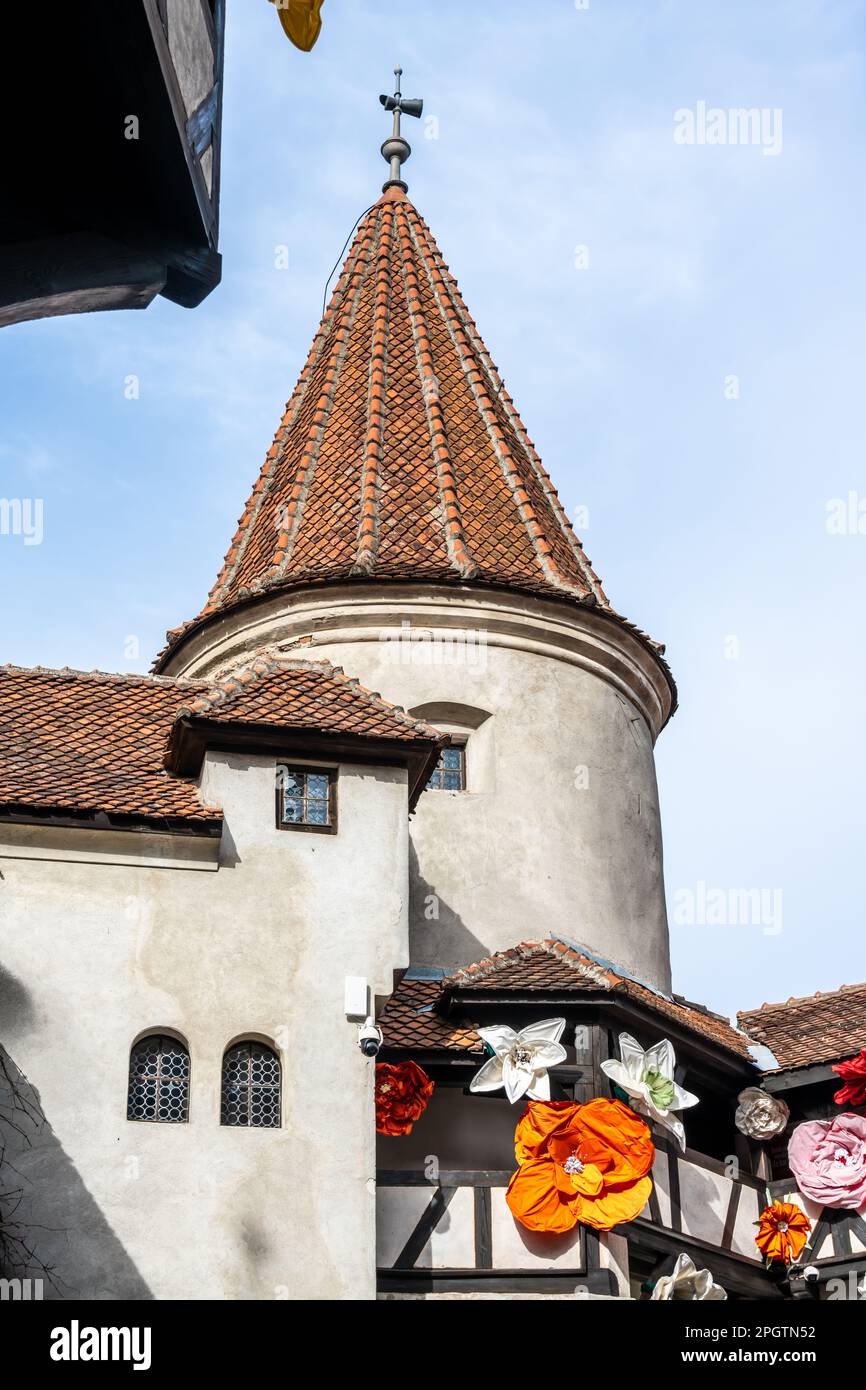 Bran Castle in Transylvania, Romania - exterior. The legendary home of ...