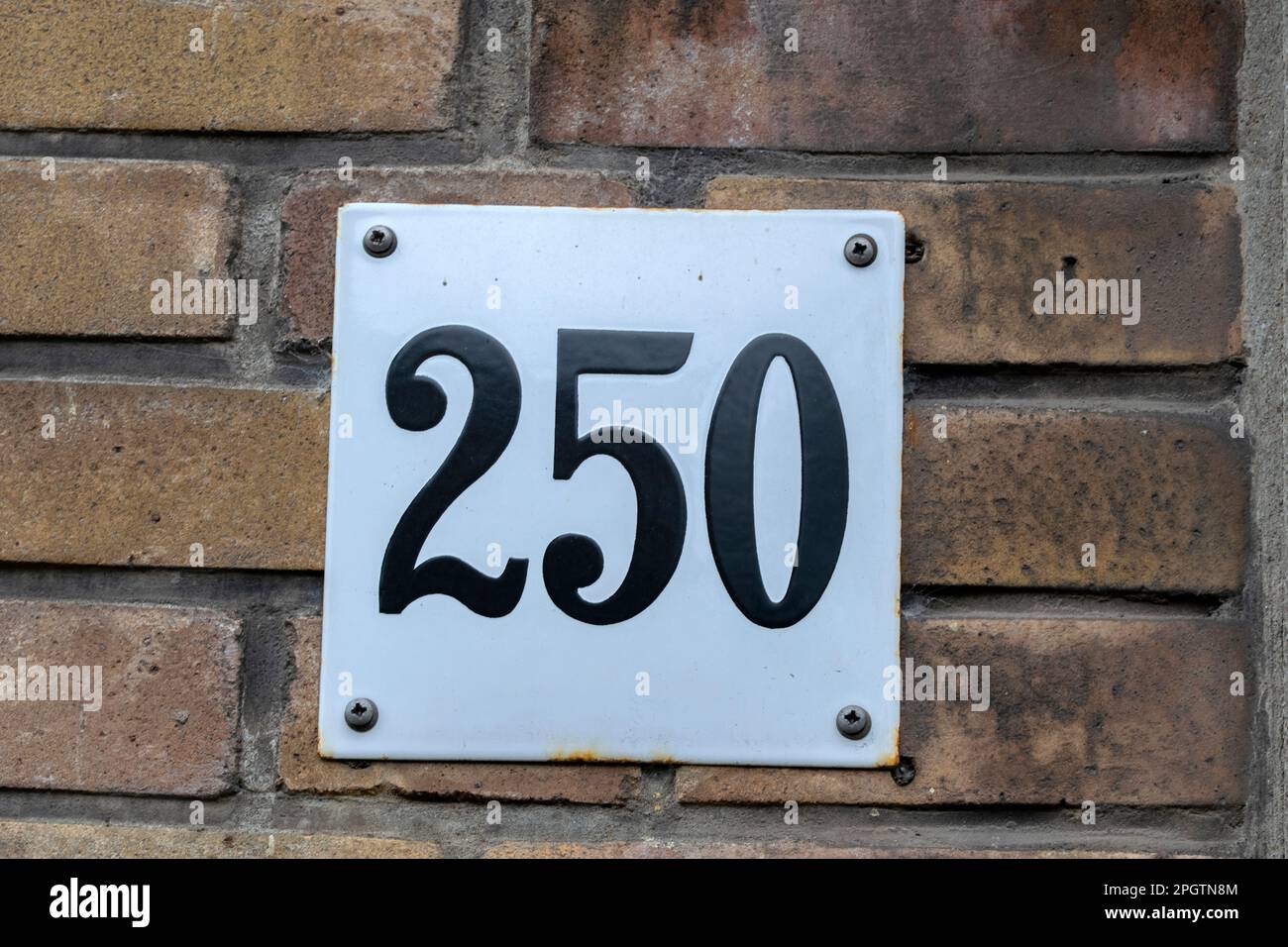 A Close Up House Number 250 At Amsterdam The Netherlands 19-3-2023 ...